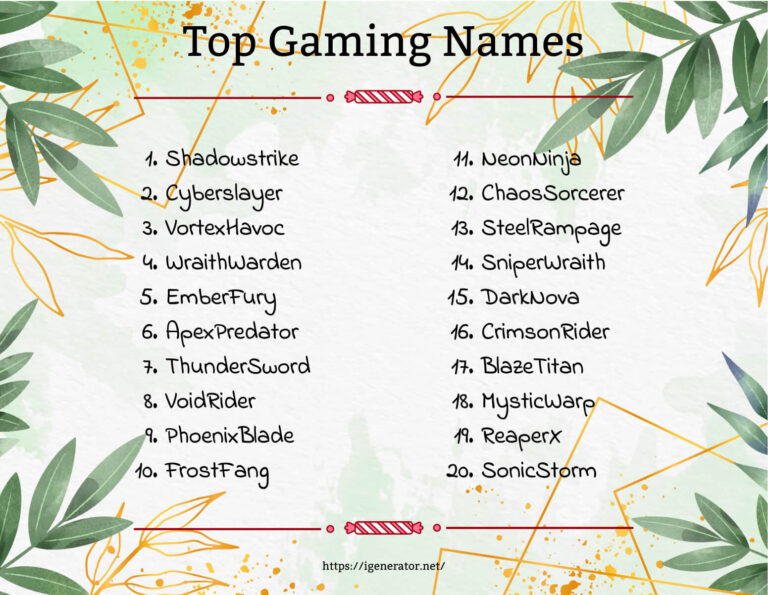 Cool Gaming Names: Stand Out with These Ideas - Elite Biography